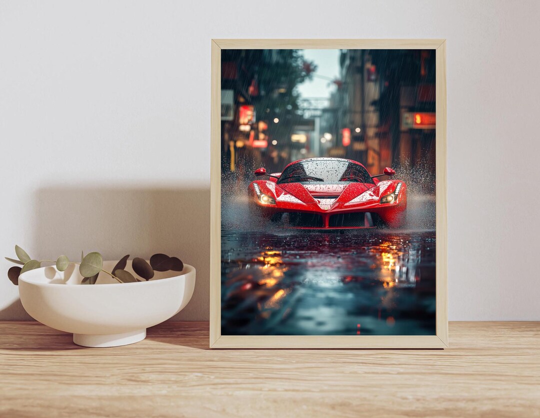 Ferrari Poster Print - Stunning Ferrari Wall Art Featuring Red Ferrari ...