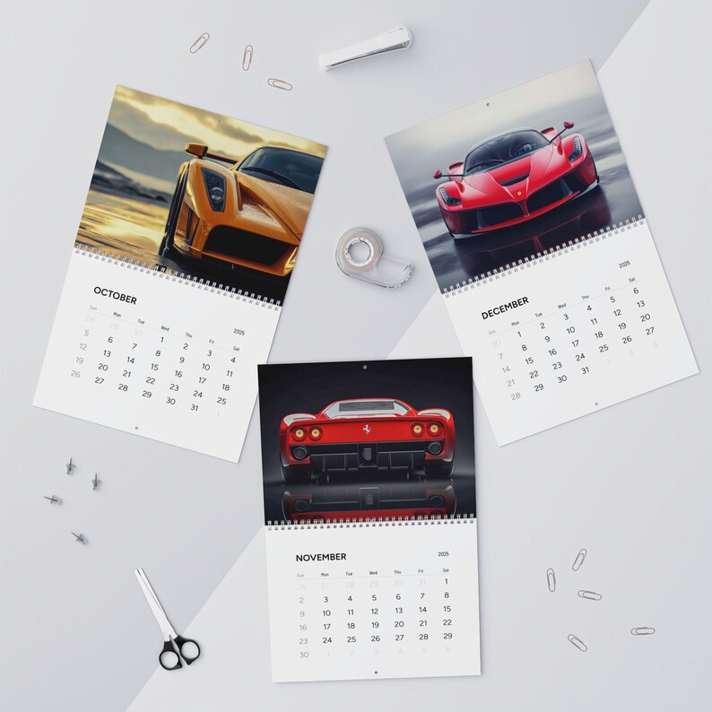 2025 Ferrari Calendar - Vintage Ferrari F40, Enzo, F50, 812 GTS, 296 ...