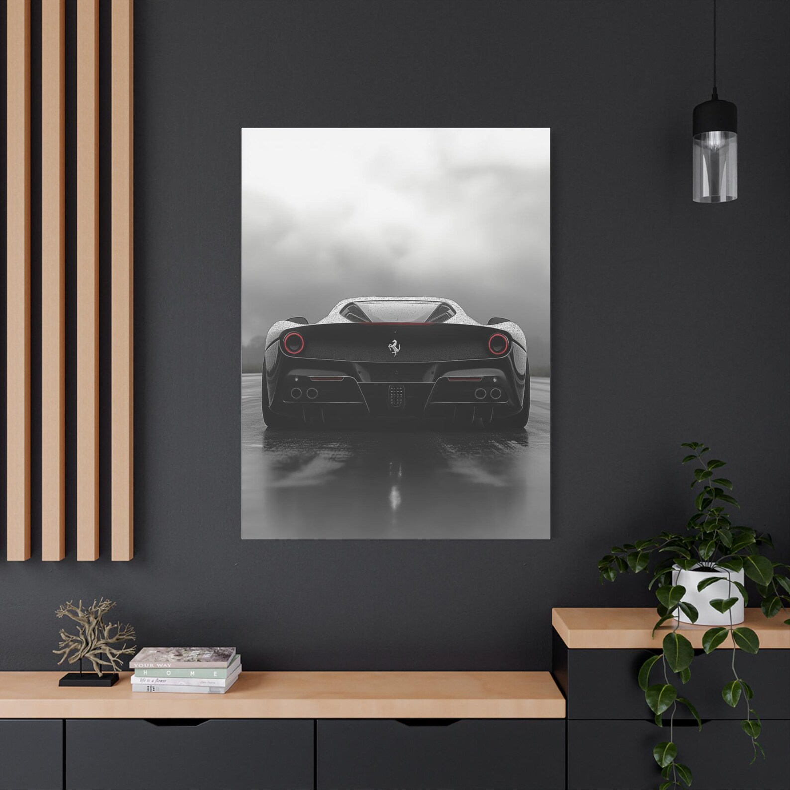 Ferrari Wall Art Canvas Vintage Ferrari Decor for Home or Office Retro ...