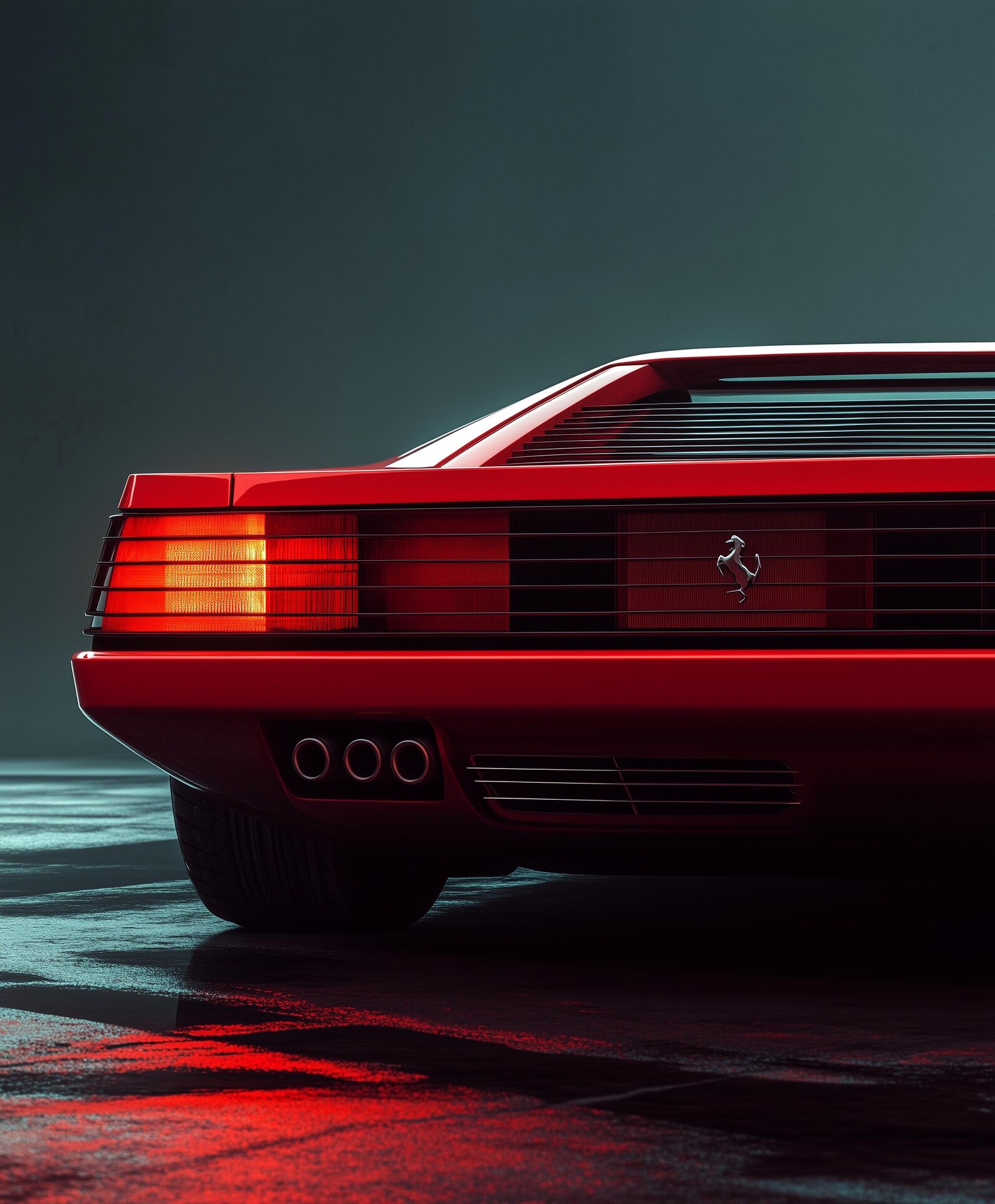 Vintage Ferrari Testarossa Wall Art | Classic Ferrari Poster for Man ...
