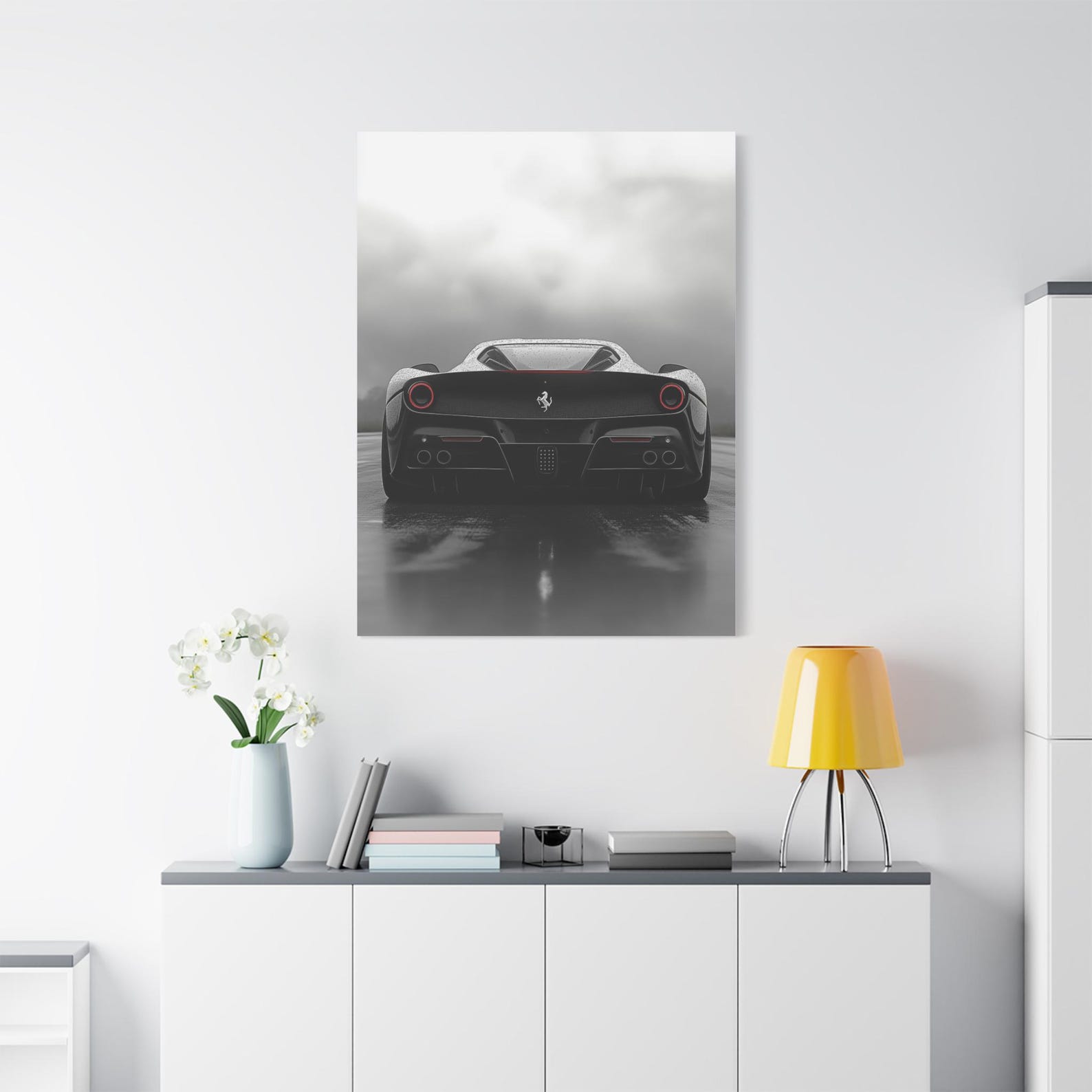 Ferrari Wall Art Canvas Vintage Ferrari Decor for Home or Office Retro ...
