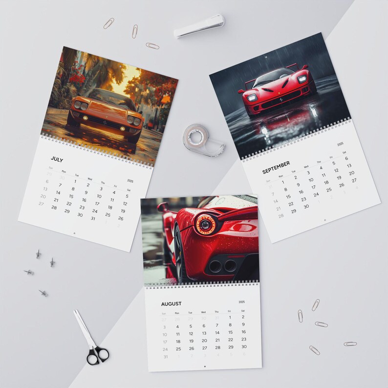 2025 Ferrari Calendar - Vintage Ferrari F40, Enzo, F50, 812 GTS, 296 ...