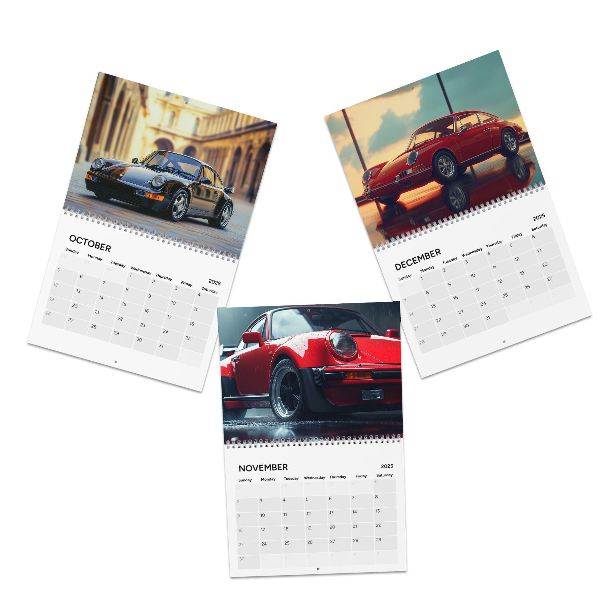 2025 Vintage Porsche Calendar - Classic Porsche 911, 356, 959, 550, 930 ...