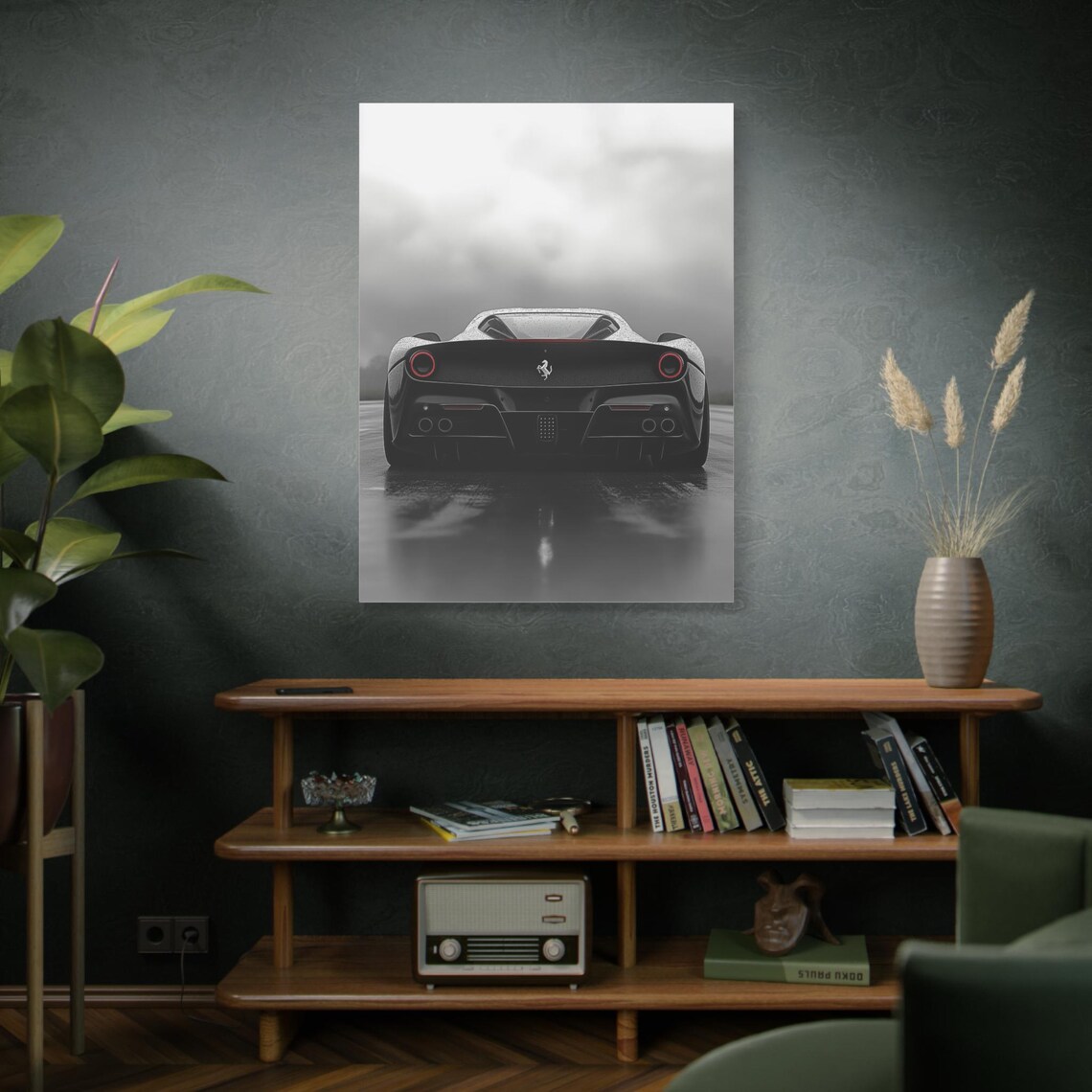 Ferrari Wall Art Canvas Vintage Ferrari Decor for Home or Office Retro ...