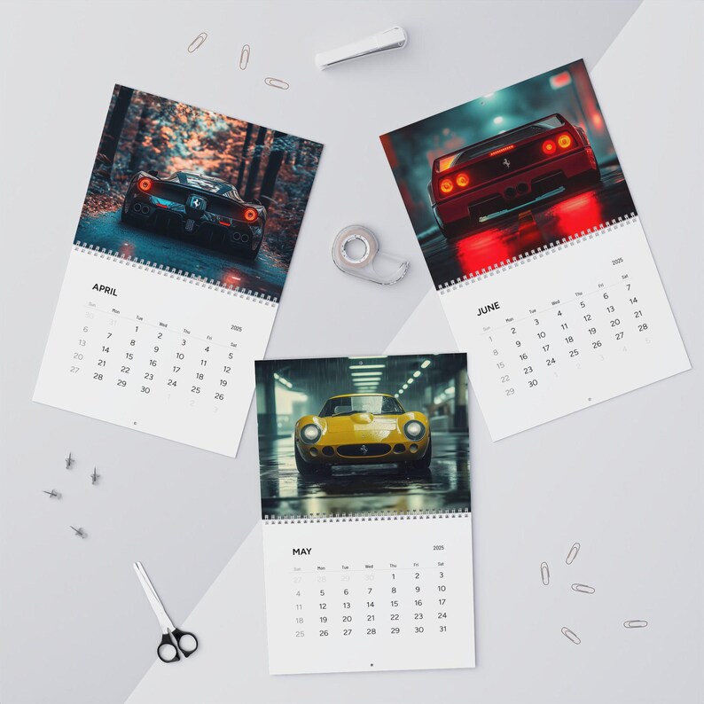 2025 Ferrari Calendar - Vintage Ferrari F40, Enzo, F50, 812 GTS, 296 ...