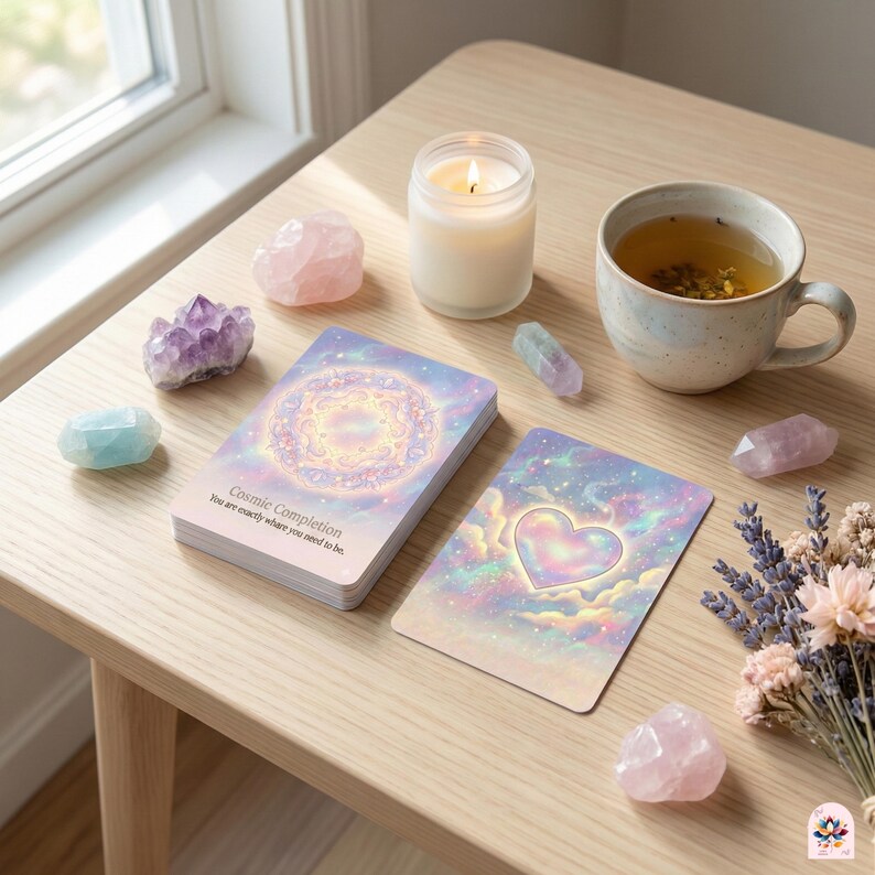 52-card Printable Oracle Deck: Cute Pastel Kawaii Gentle Guidance Cards ...