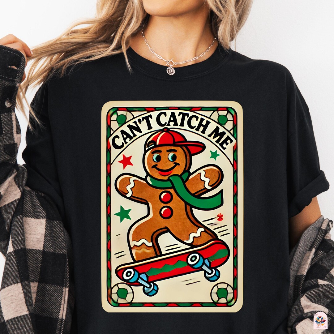 Can't Catch Me Gingerbread Man Tarot Card Christmas PNG Sublimation ...