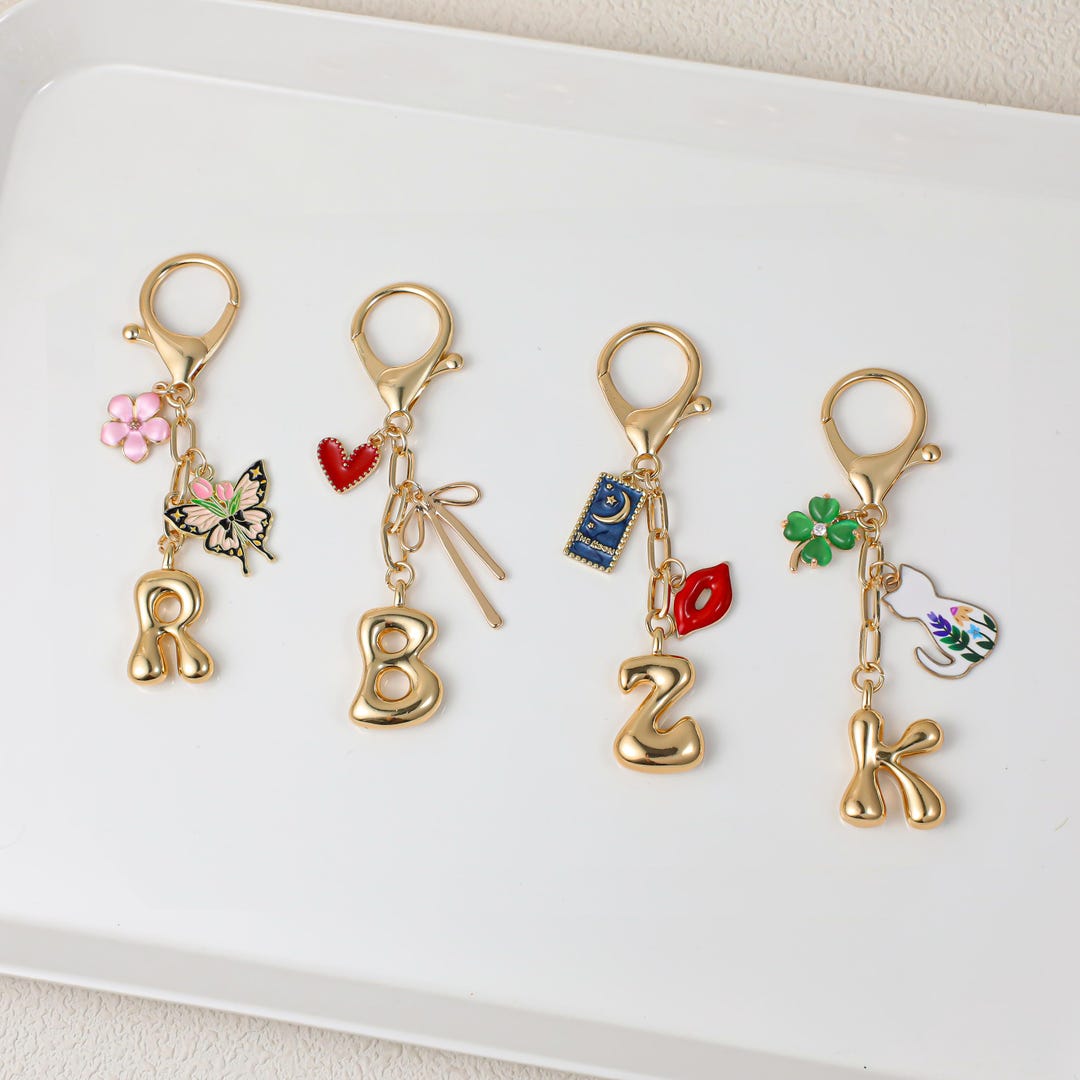 Custom Keychain, Personalized Bag Charm, Handbag Accessory, Bridesmaid ...