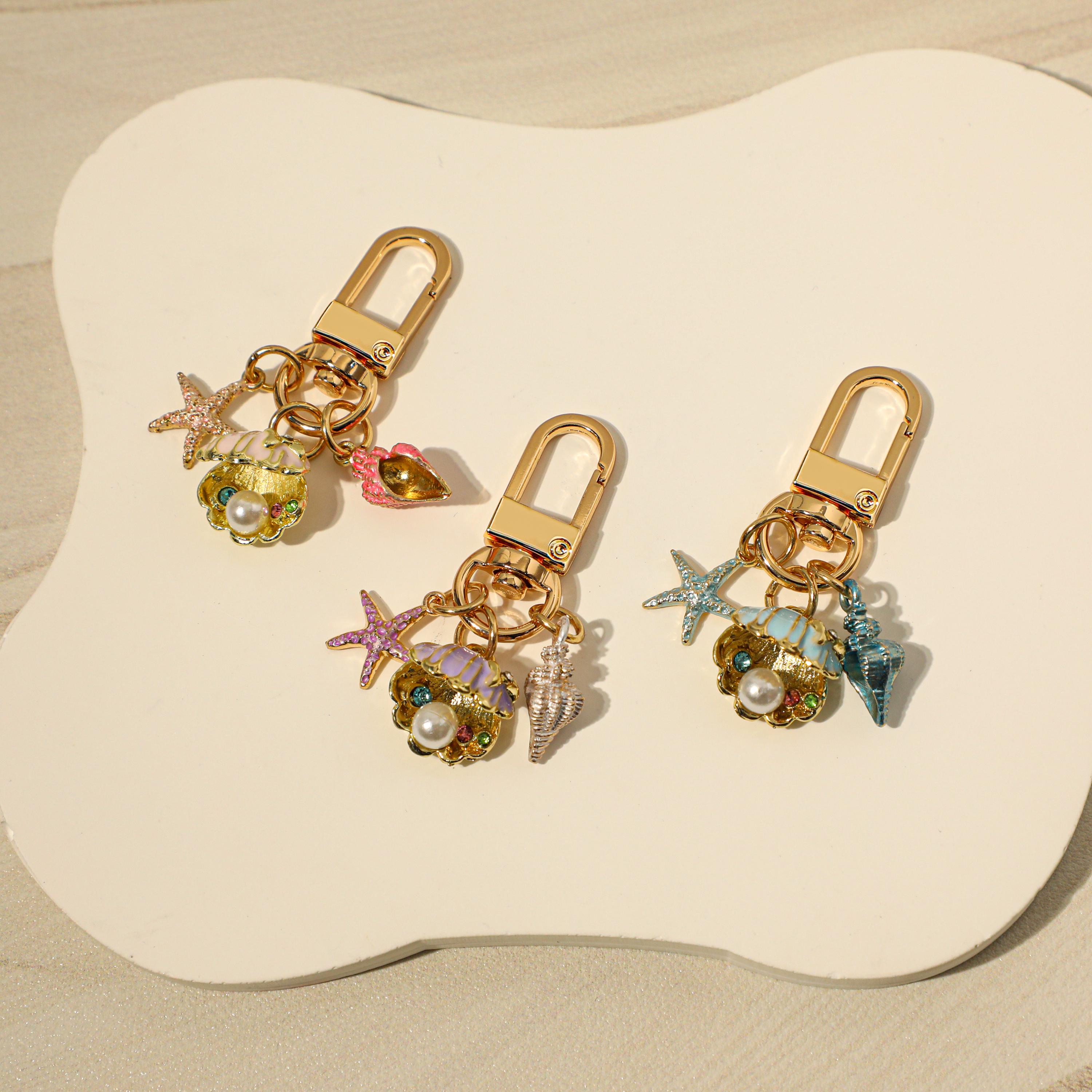 Personalized Charm Keychains, Shell Keychains, Ocean Series Keychains ...
