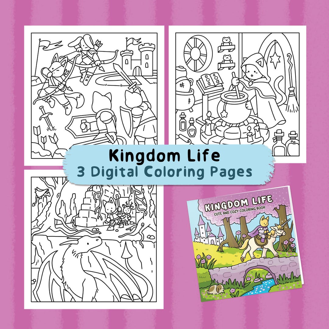 3 Digital Pages From 'kingdom Life' Coloring Book (digital PDF Download ...