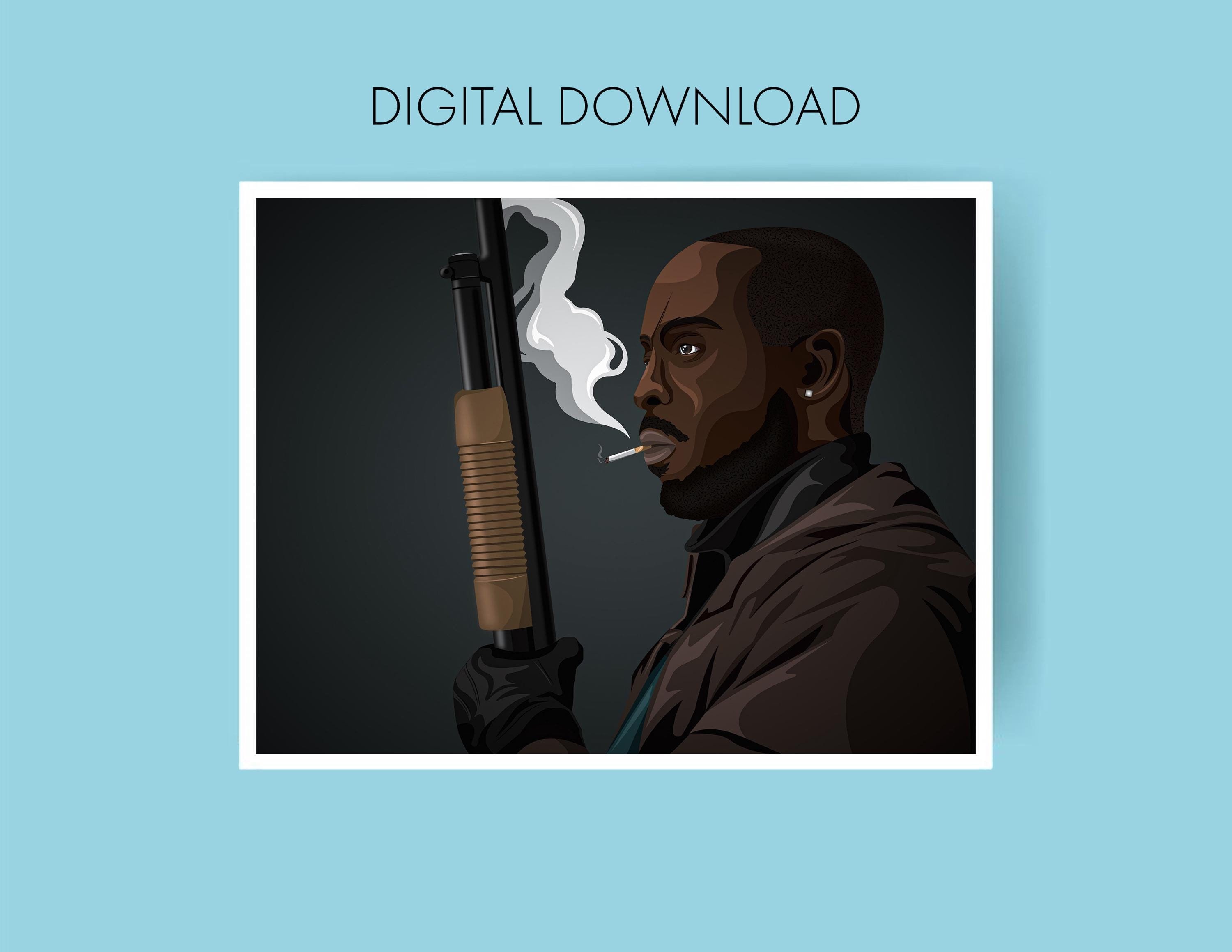 Omar Little // the Wire, Vector Illustration, Art Print, Fan Art, the ...