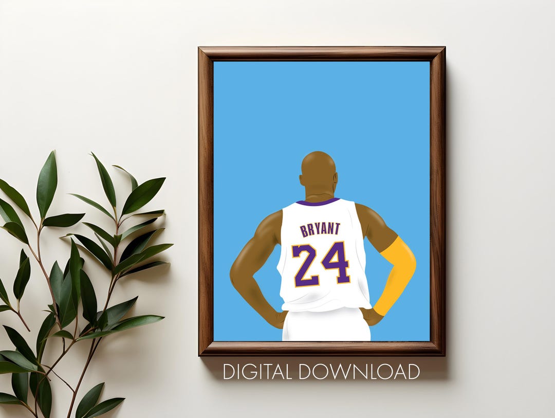 Kobe Bryant Digital Download Vector, Kobe Bryant Drawing Illustration ...