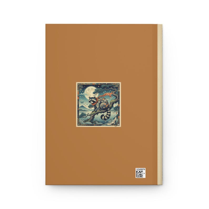 Moonlit Raccoon Matte Journal Cute Animal Sketchbook for Writing Blank ...