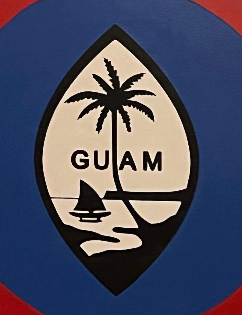 Guam Flag - Door Sign - Etsy