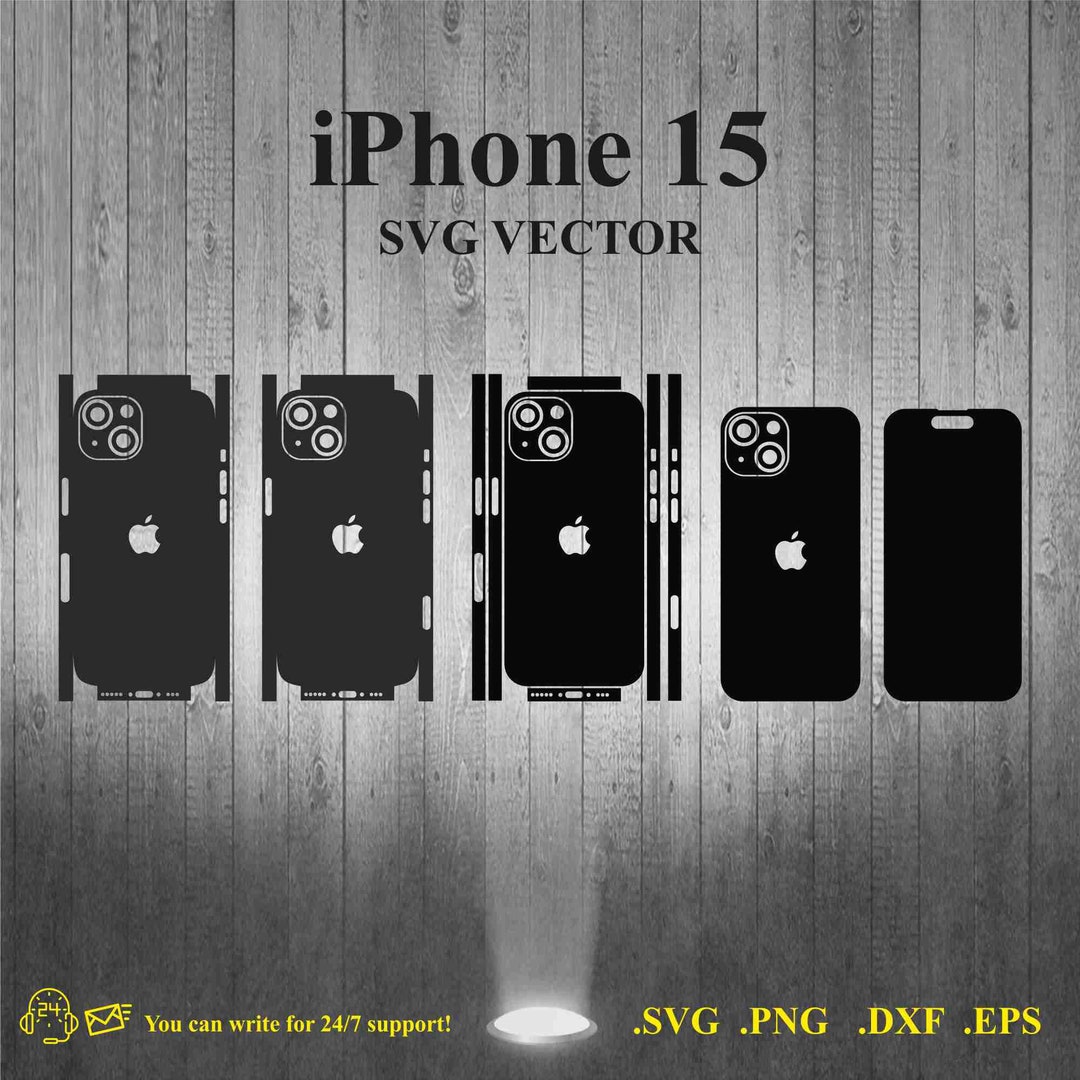 IPhone 15 Skin Template SVG Vector - Etsy