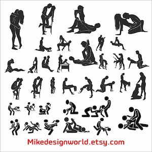 Couples Position SVG Vector - Etsy
