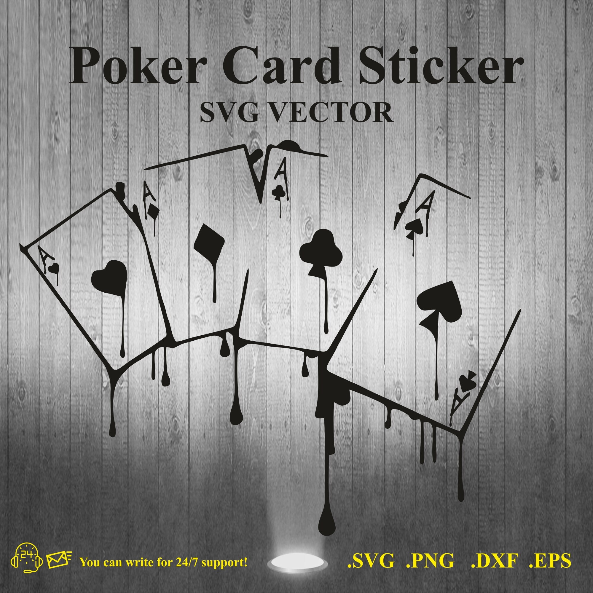 Poker Card Sticker SVG - Etsy