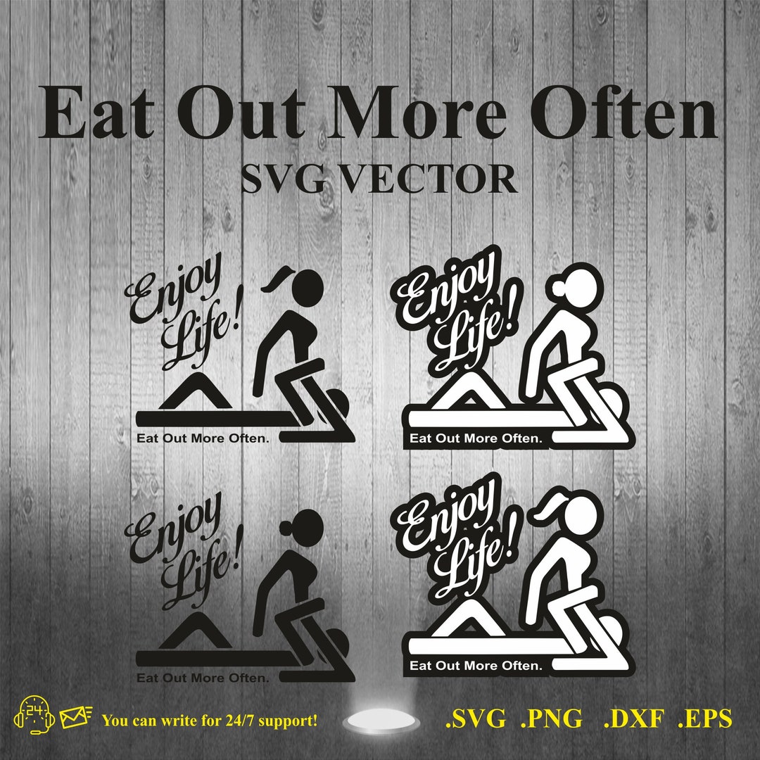 Enjoy Life Eat Out More Often Sticker Svg Vector - Etsy