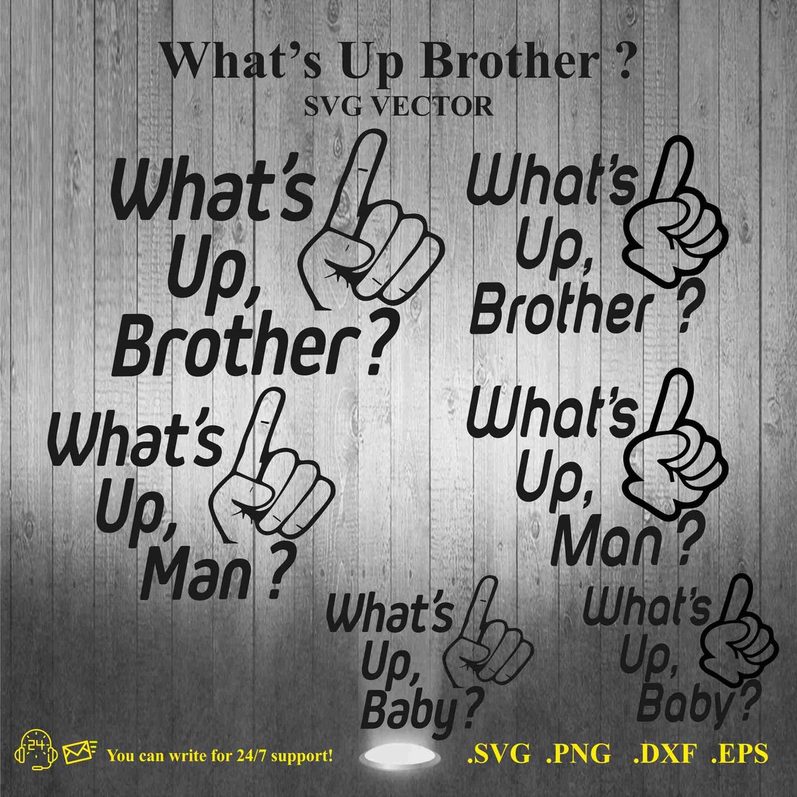 What's up Brother Sticker Svg Vector - Etsy