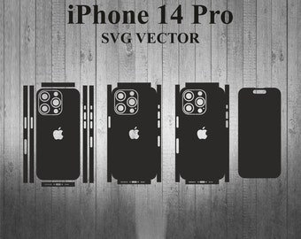 Apple iPhone 14 Pro Cutting Template for Skin and Sticker - Cutting ...