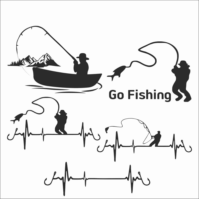 Go Fishing SVG Vector - Etsy