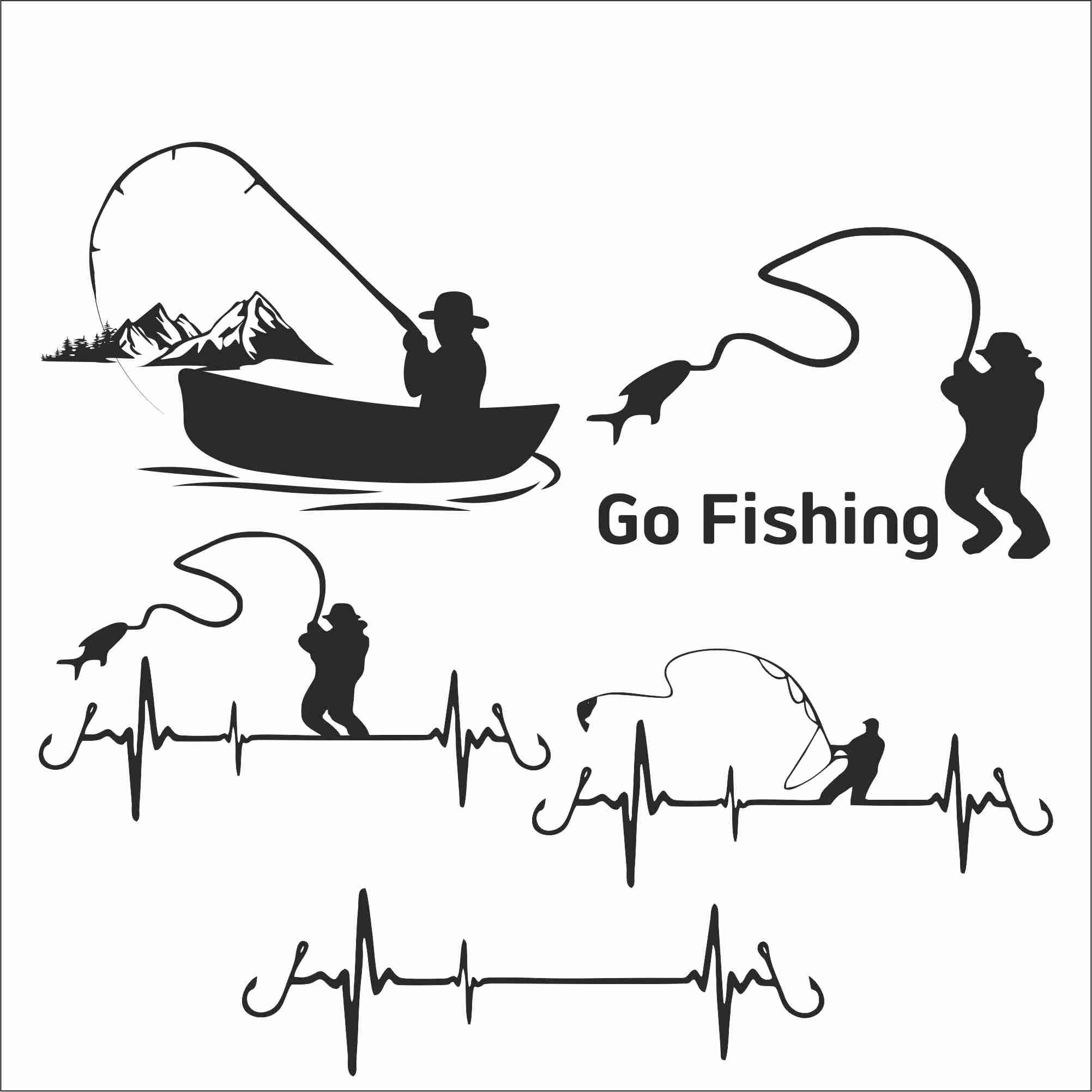 Go Fishing SVG Vector - Etsy