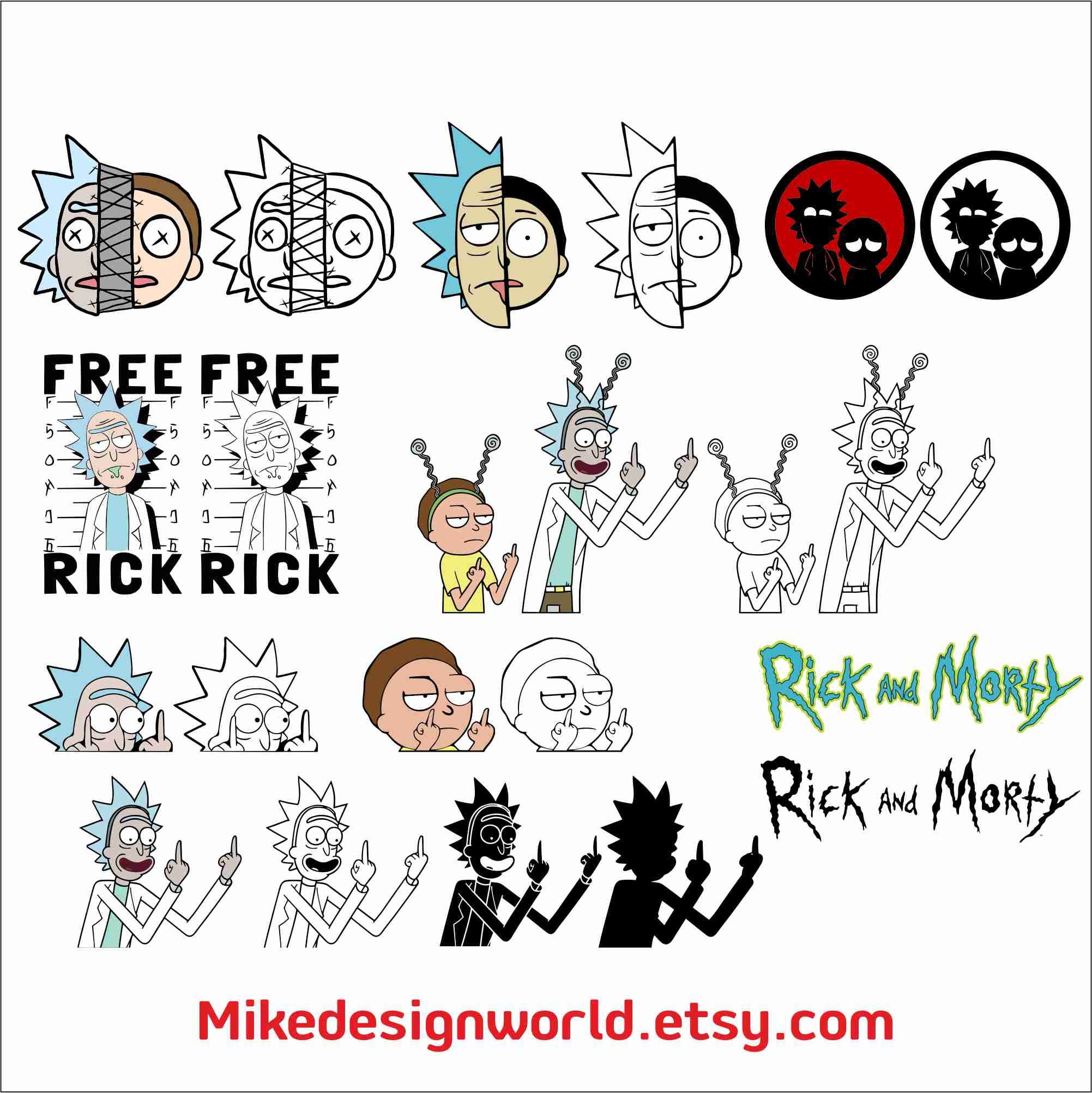 Rick and Morty SVG Vector - Etsy