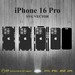 IPhone 16 Pro Skin Template SVG Vector - Etsy