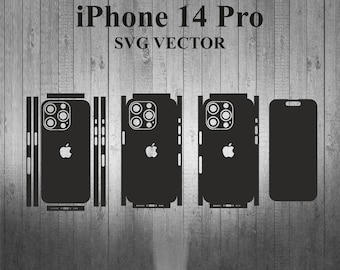 Apple iPhone 14 Pro Cutting Template for Skin and Sticker - Cutting ...