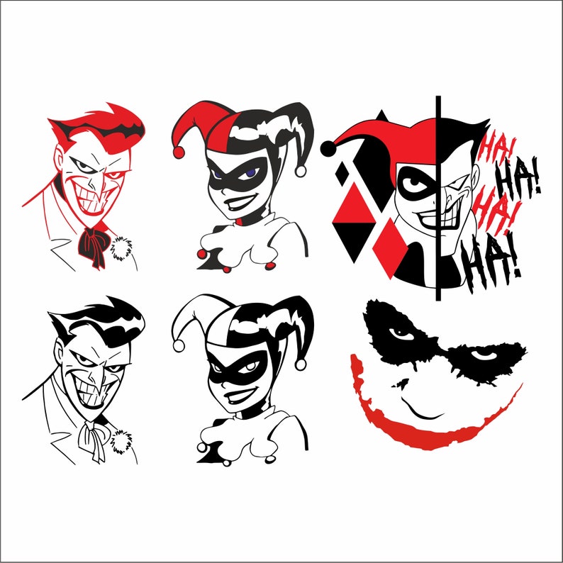 Harley Quinn the Joker Svg Vector - Etsy