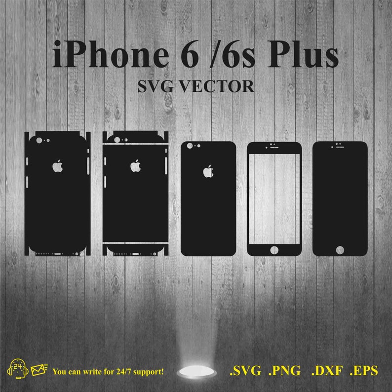 IPhone 6s Plus Skin Template SVG Vector (6 Plus / 6s Plus ) - Etsy