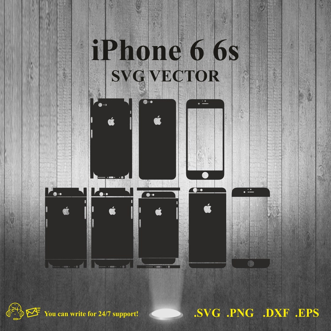 IPhone 6 6s Skin Template Cut File SVG Vector Cut File - Etsy
