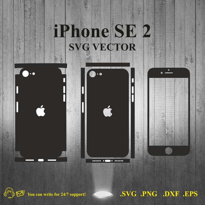 IPhone SE 2 Skin Template SVG Vector Cut File 2020-2022 - Etsy