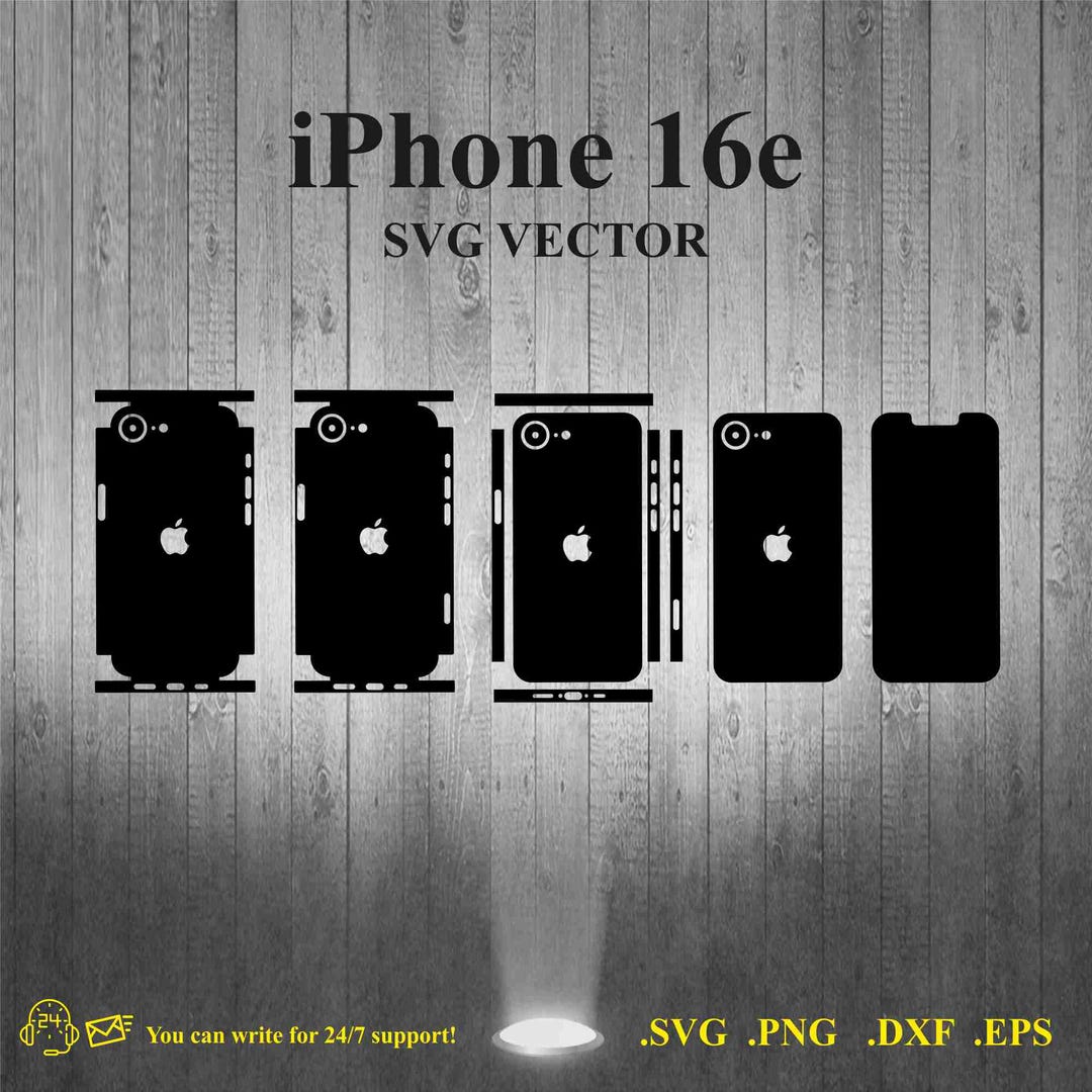 IPhone 16e Skin Template SVG Vector - Etsy