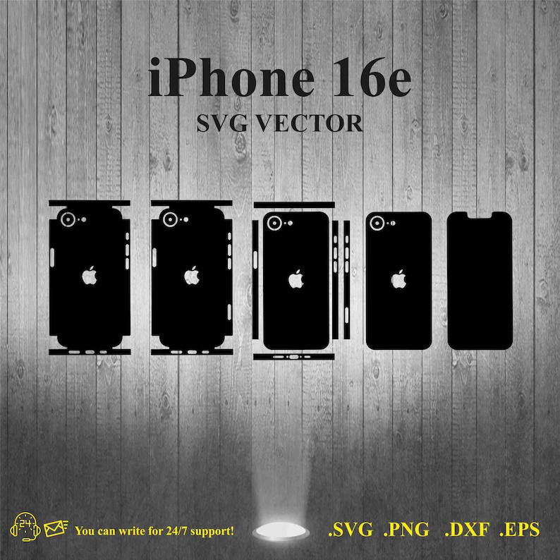 IPhone 16e Skin Template SVG Vector - Etsy