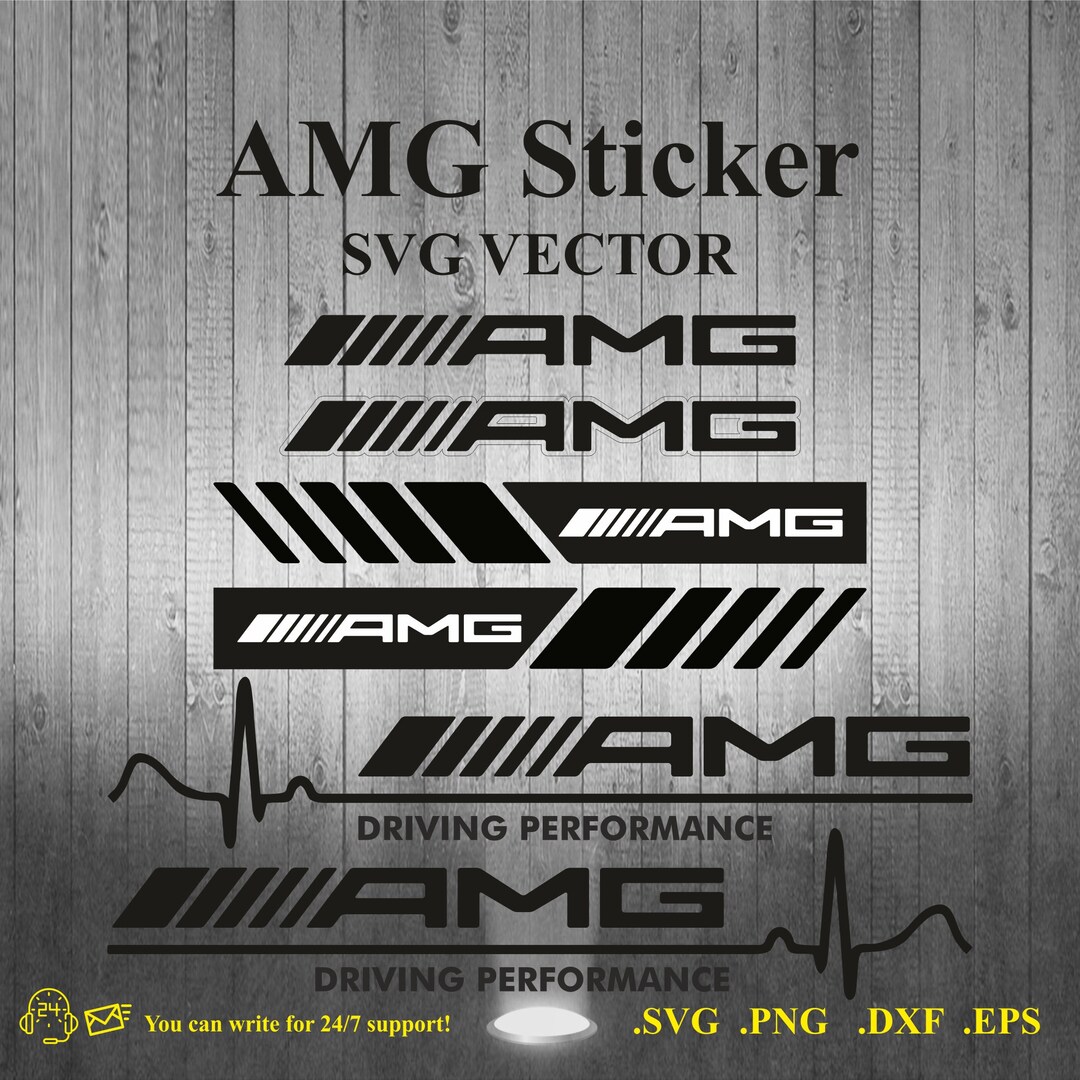 AMG Sticker Design SVG Vector - Etsy