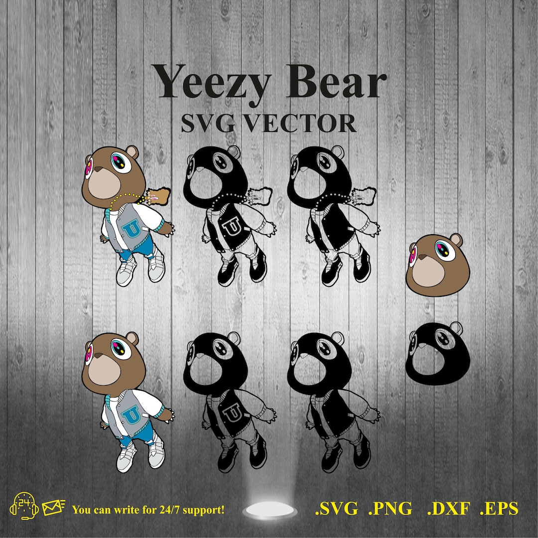 Yeezy Bear SVG Vector - Etsy