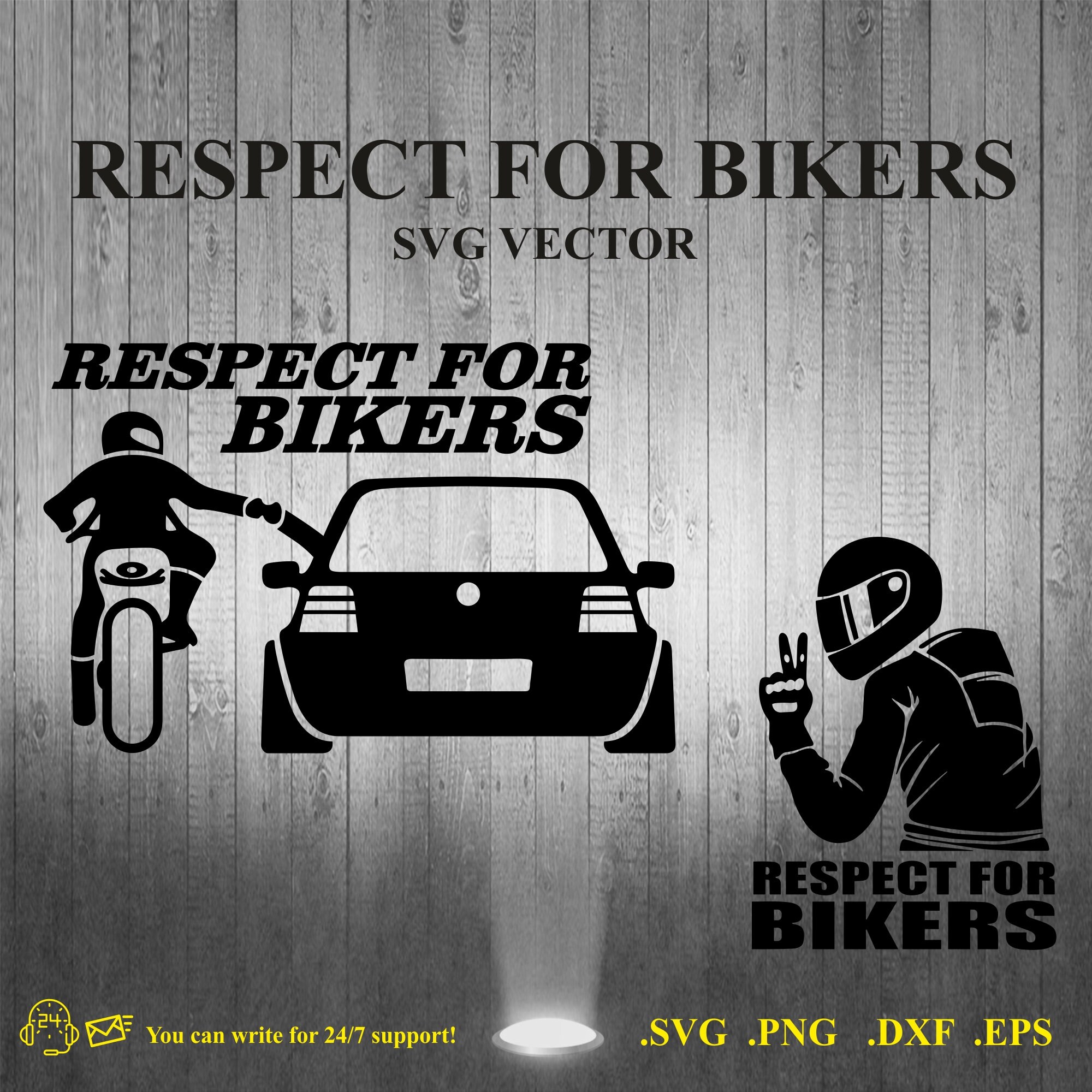 Respect for Bikers SVG Vector - Etsy