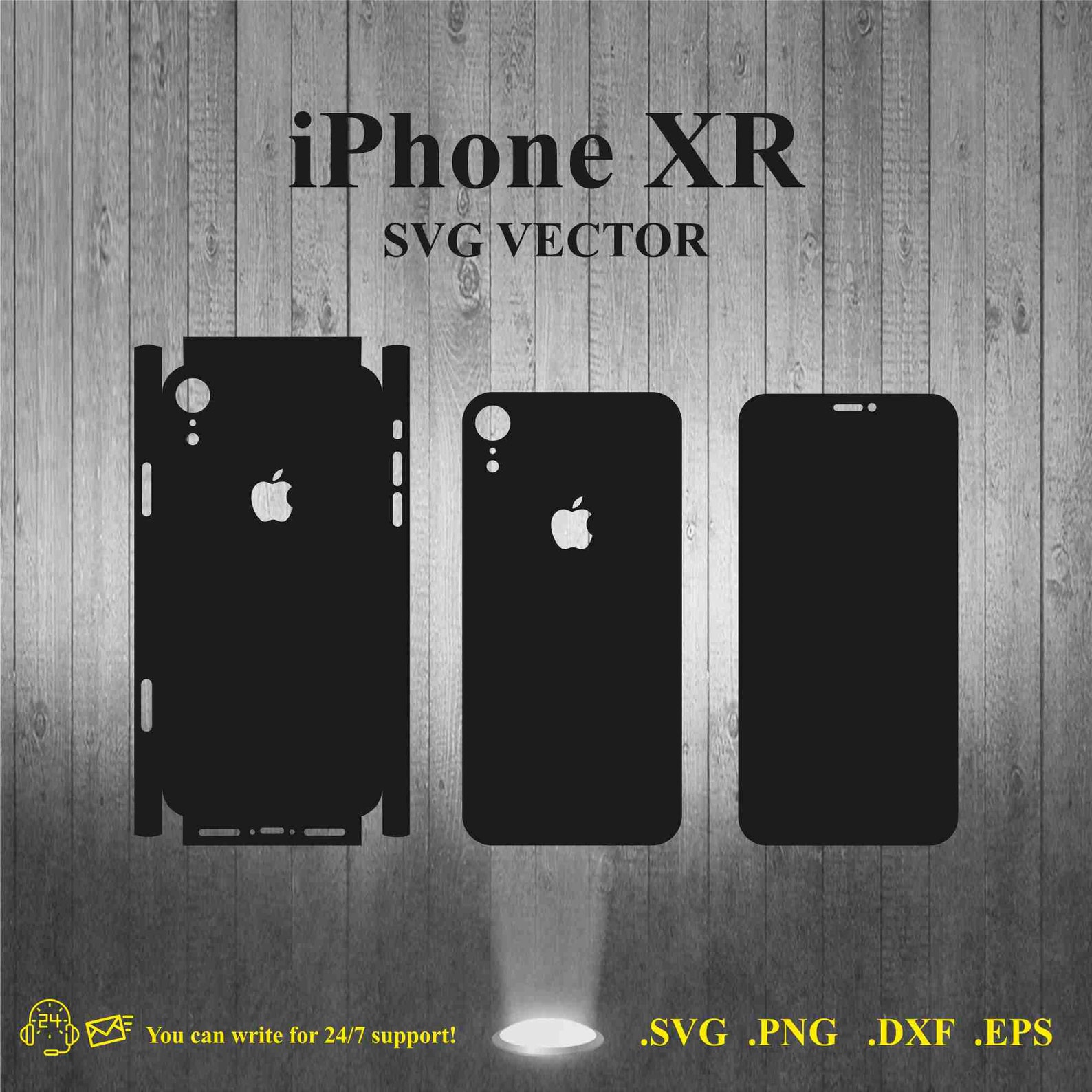 IPhone XR Skin Template SVG Vector - Etsy