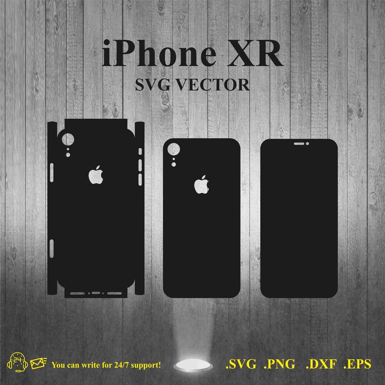 IPhone XR Skin Template SVG Vector - Etsy