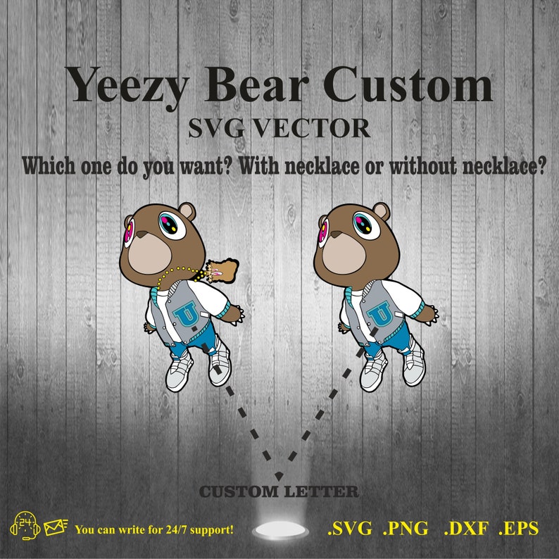 Yeezy Bear Custom SVG Vector Svg Png Jpg Eps dxf ai pdf psd - Etsy UK