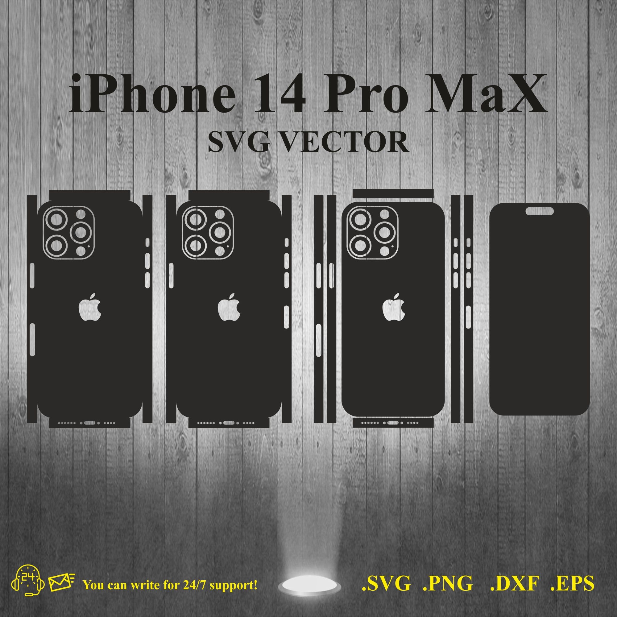 IPhone 14 Pro Max Skin Template Cut File SVG Vector Cut File - Etsy