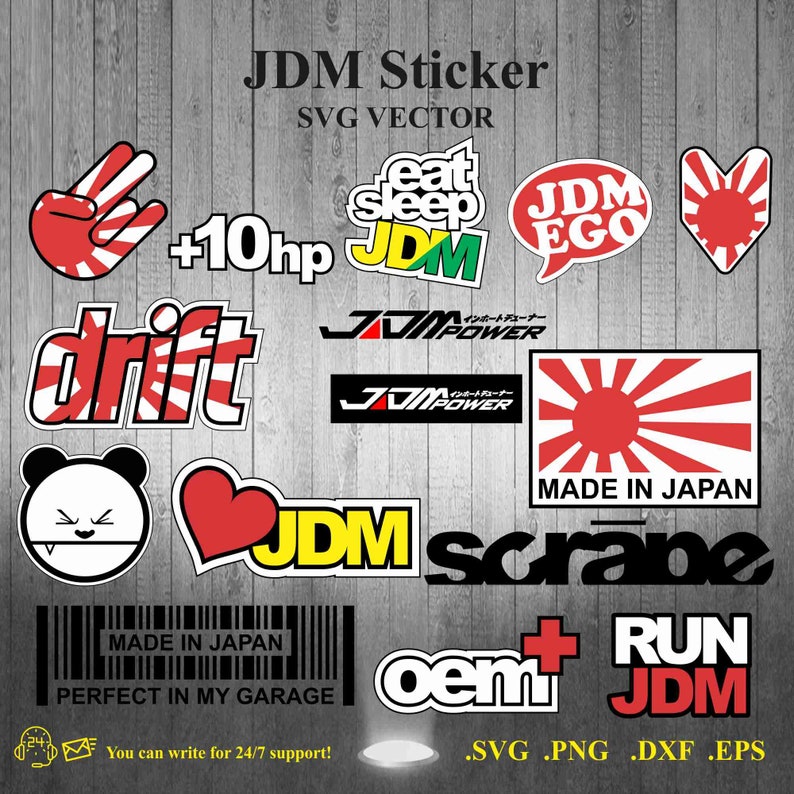JDM Sticker SVG Vector - Etsy