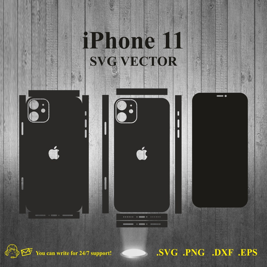 IPhone 11 Skin Template SVG Vector Cut File - Etsy