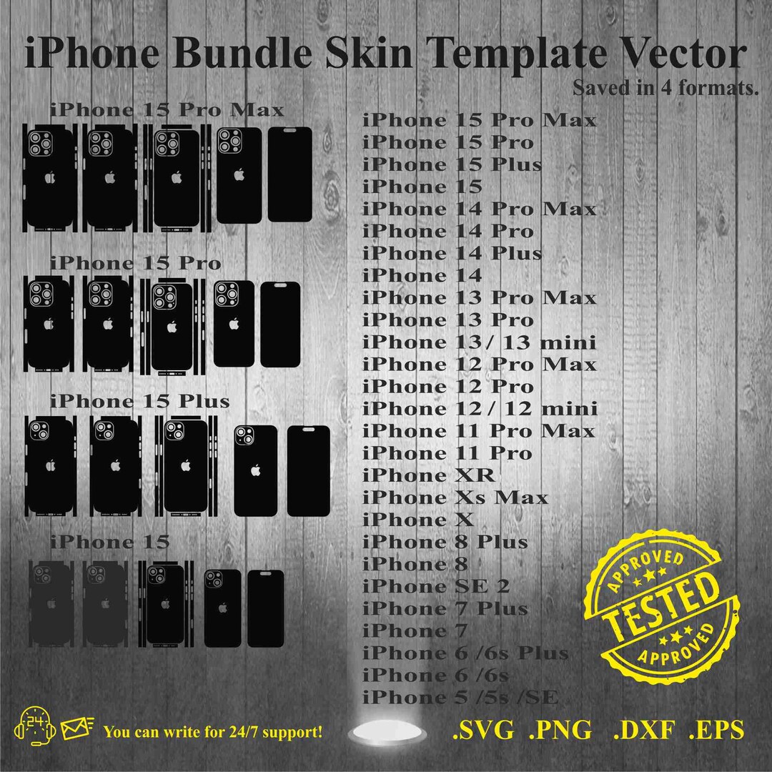 IPhone Bundle Skin Template Vector - Etsy
