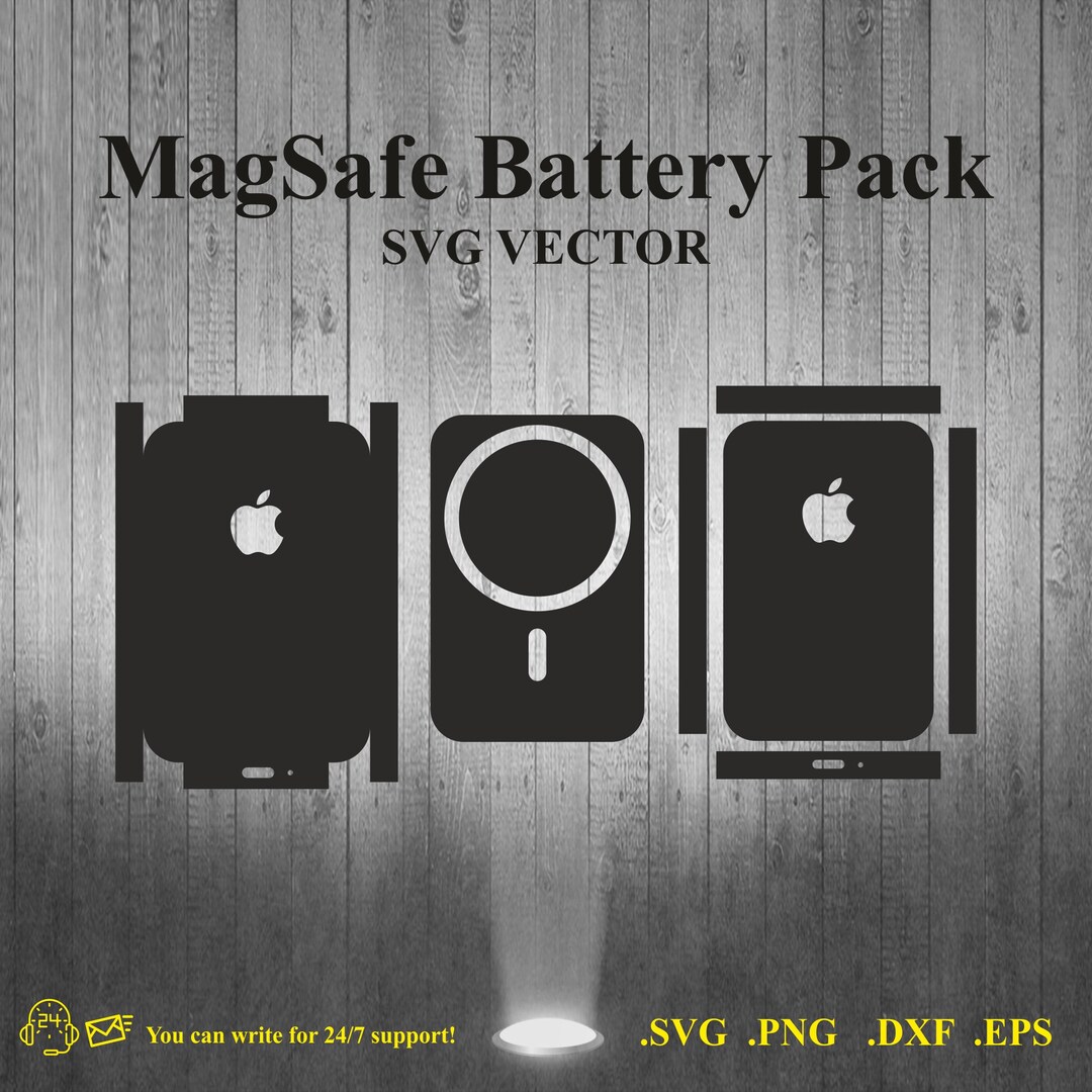 Magsafe Battery Pack Skin Template Cut File SVG Vector - Etsy UK