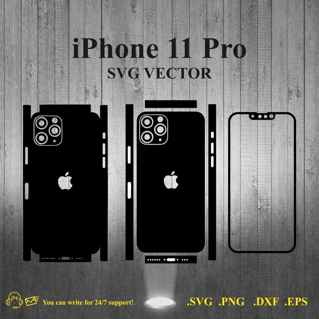 IPhone 11 Pro Skin Template Cut File SVG Vector Cut File - Etsy