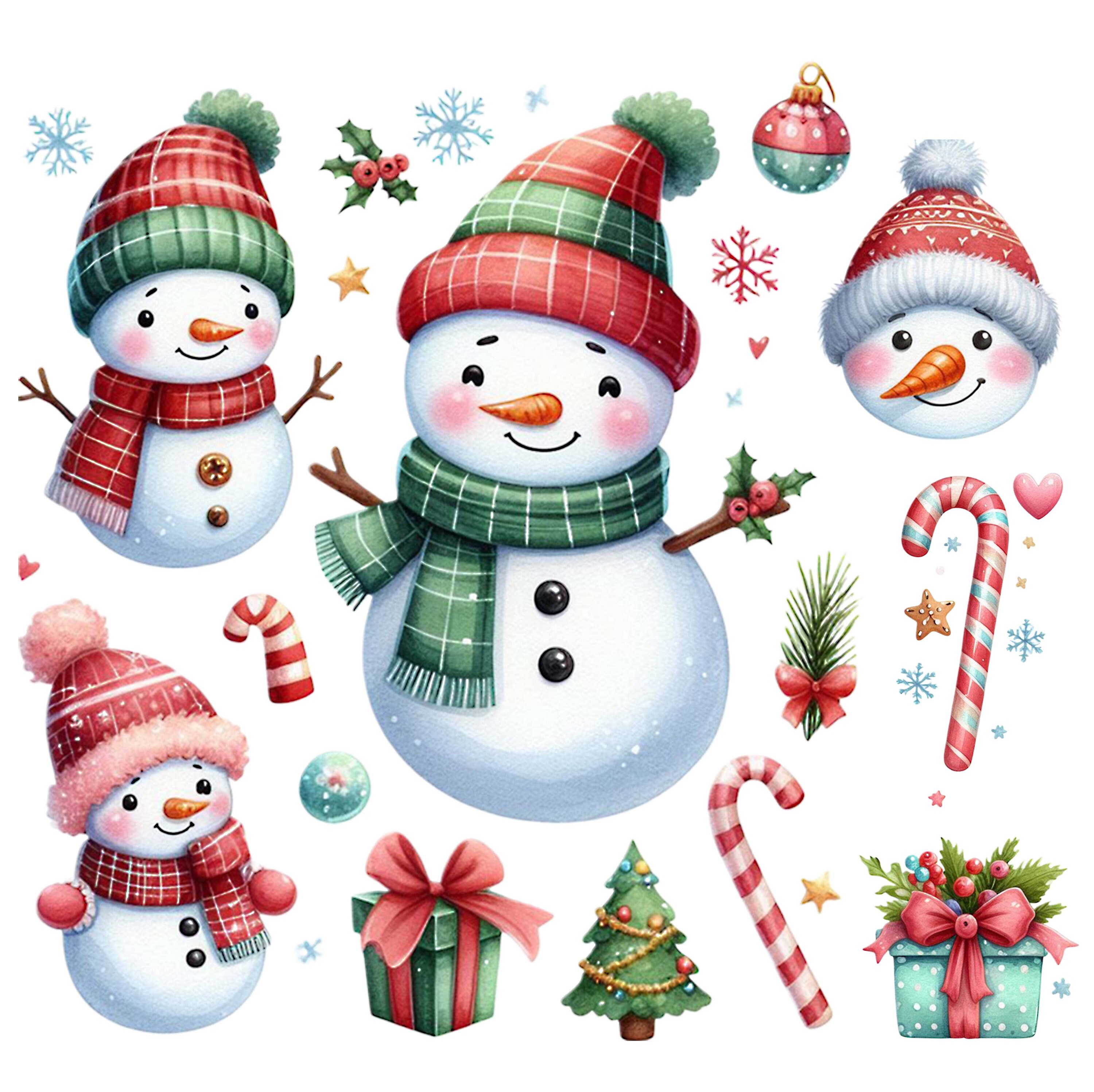 Set of PNG Images, Clip Art, Christmas, New Year, Snowman, Winter ...