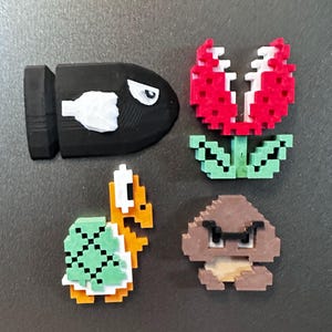 3D Printed Mario Brothers Magnets - Custom Fridge Decoration Set - Etsy