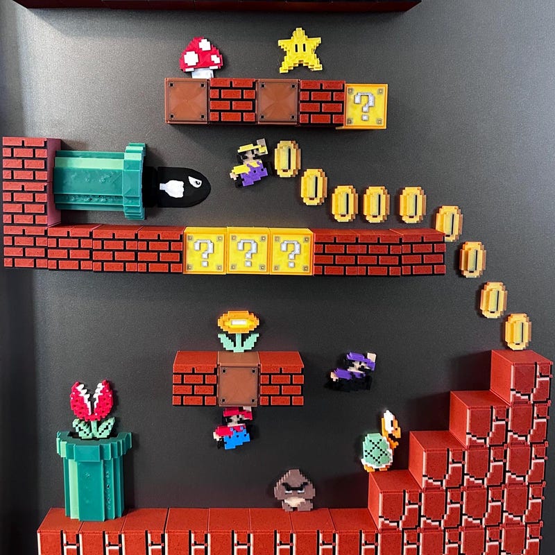 Mario Pixel Magnets - Etsy